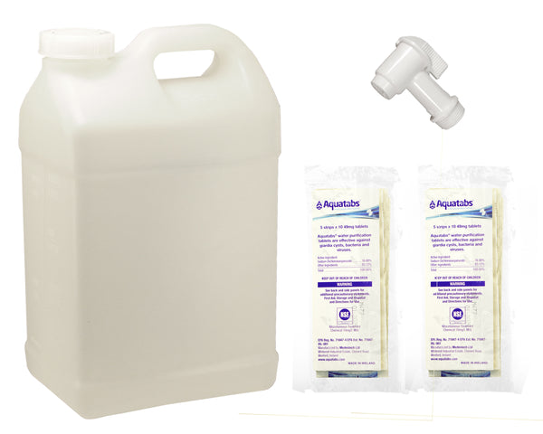 Water Treatment Kit with 2.5 Gallon Mix Measure and Dispensing Jug ...