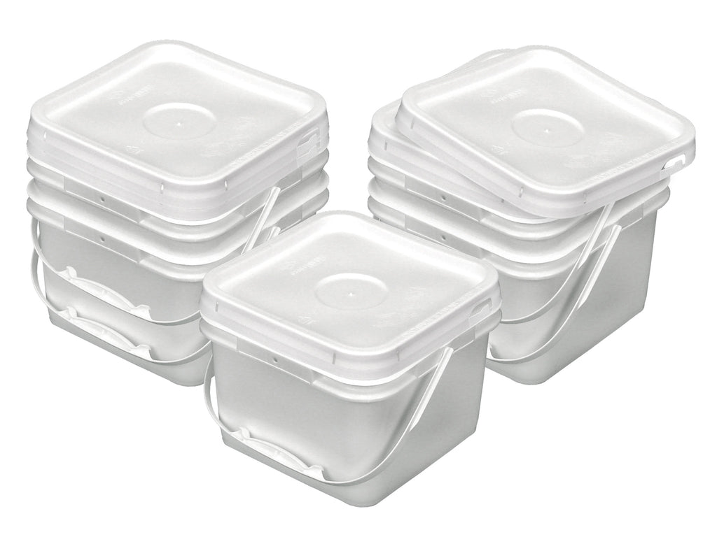 2 Gallon Square Bucket with Snap On Lid – TankBarn