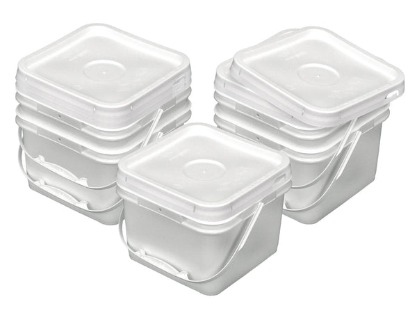 2 Gallon Square Bucket with Snap On Lid – TankBarn